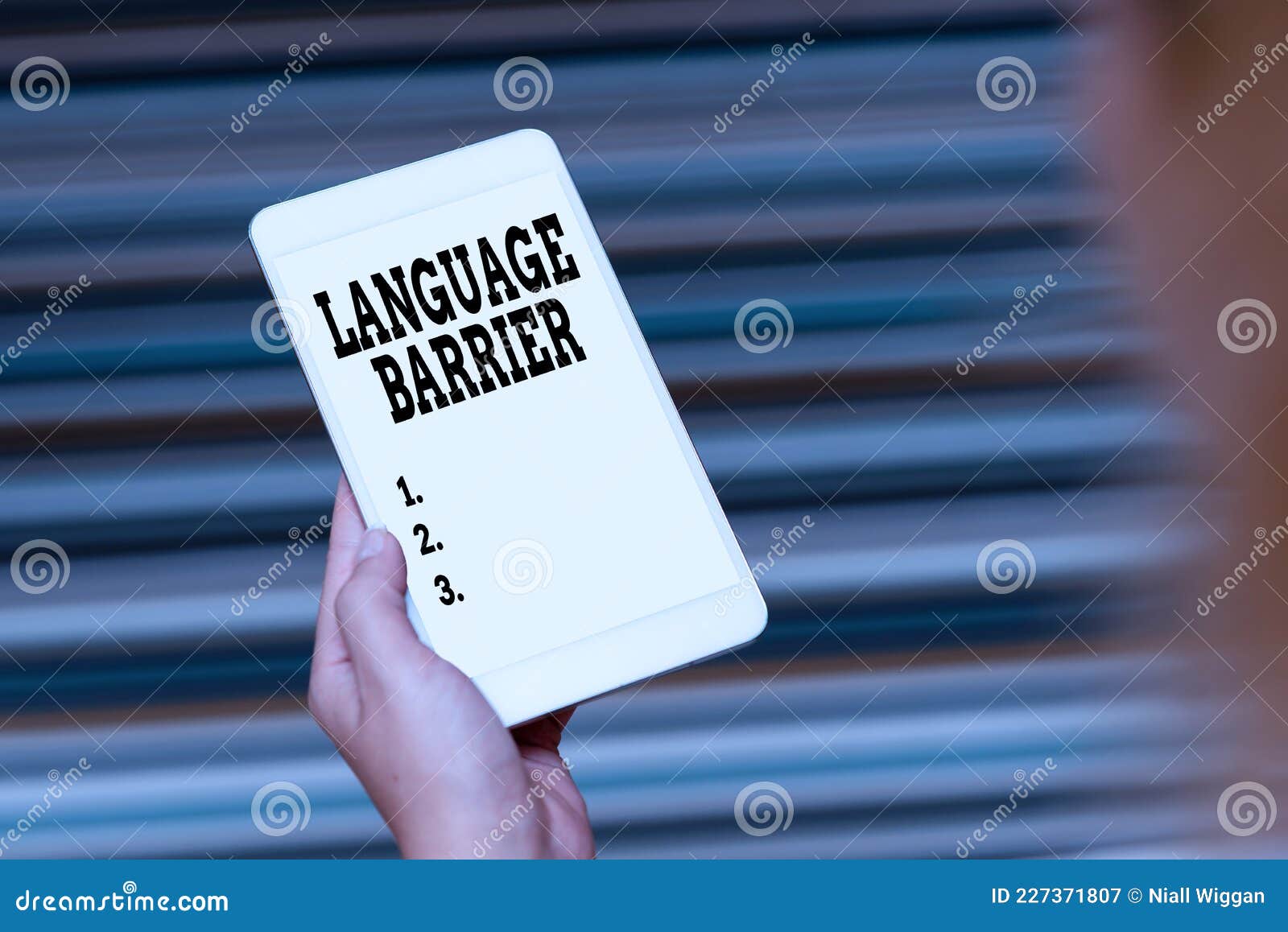 Conceptual Display Language Barrier. Word Written on Difficulties in ...