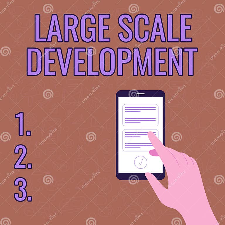 Text Caption Presenting Large Scale Development. Concept Meaning ...