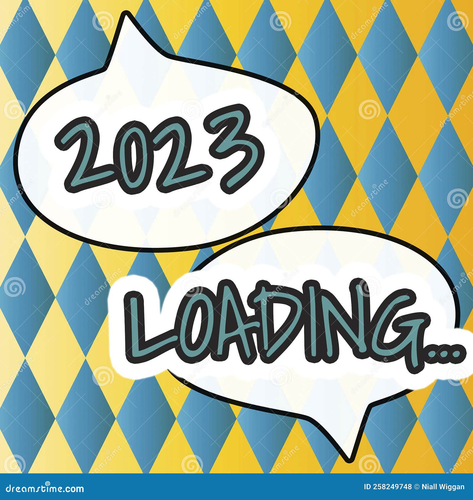 Conceptual Display 2023 Loading.... Word for a Year Composed of a ...