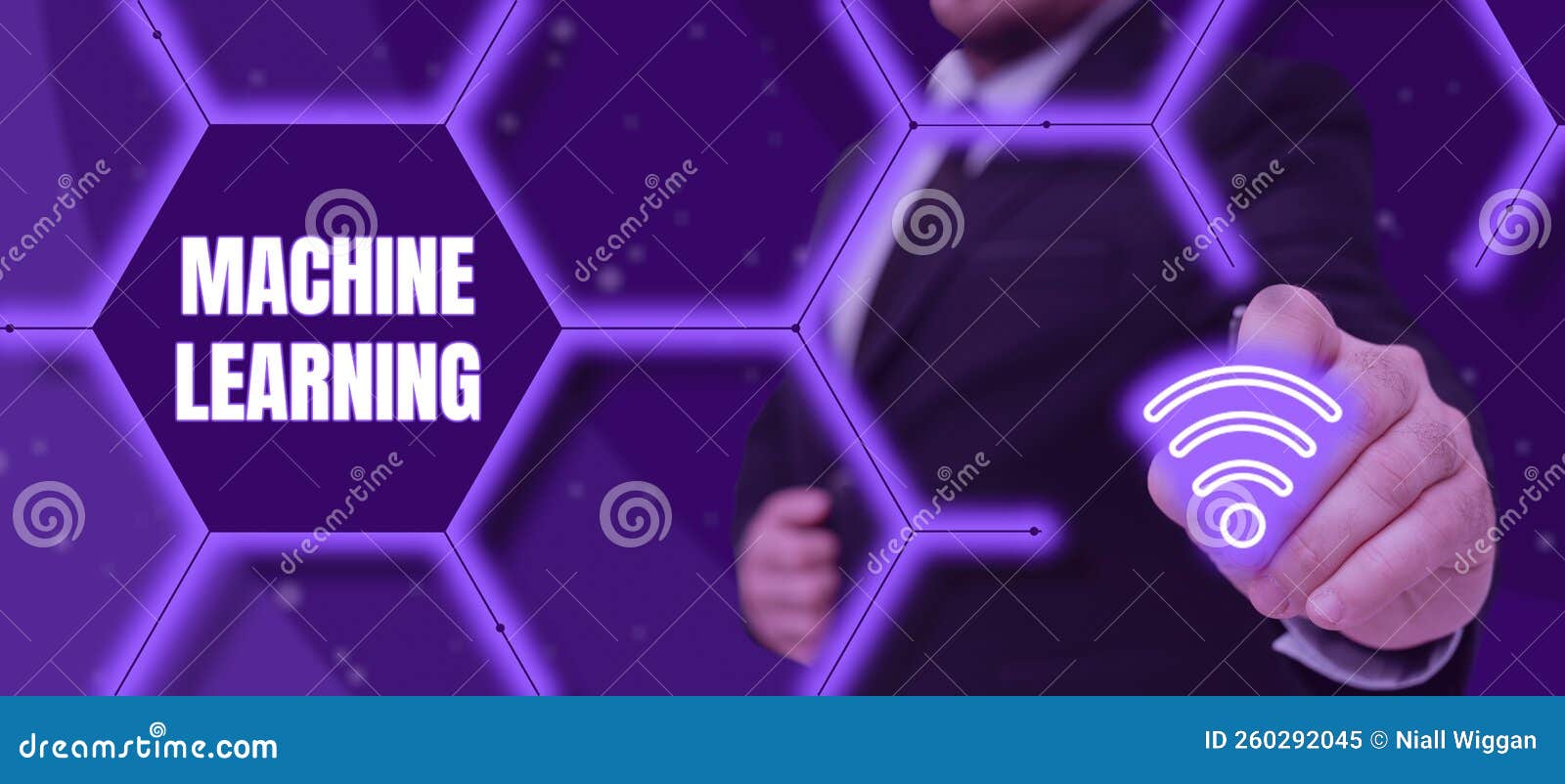 Conceptual Display Machine Learning. Business Concept the Concept that ...