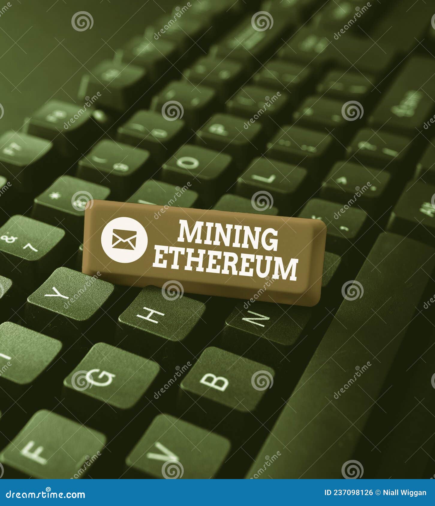 Conceptual Display Mining Ethereum. Internet Concept the Process of ...