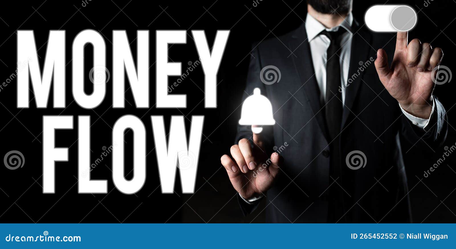 Conceptual Display Money Flow. Word Written on the Increase or Decrease ...