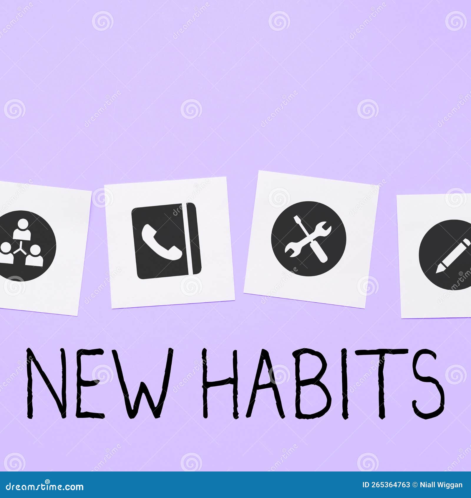 Conceptual Display New Habits. Word Written on Change the Routine of ...