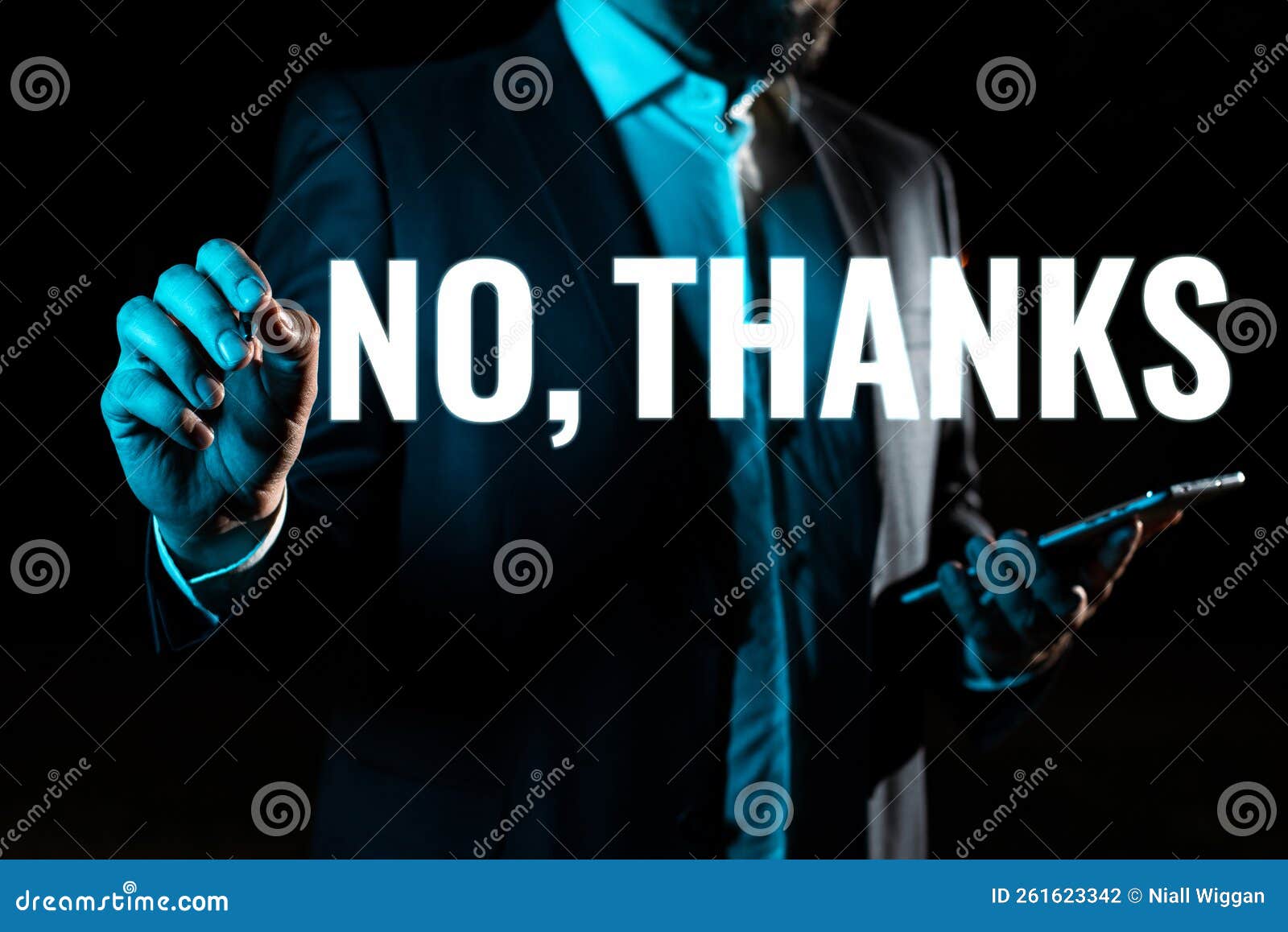 Conceptual Display No, Thanks. Word Written on Answering Question Using ...