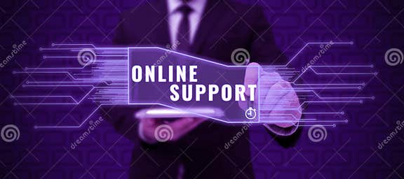 Conceptual Display Online Support. Internet Concept Range of Services ...