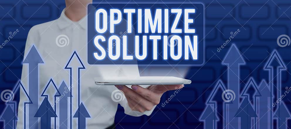 Conceptual Display Optimize Solution. Concept Meaning Process of ...