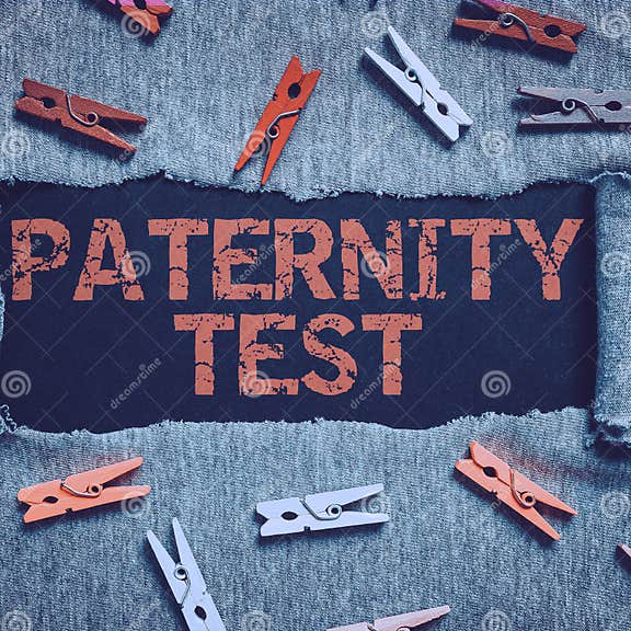 Conceptual Display Paternity Test Word For A Test Of Dna To Determine