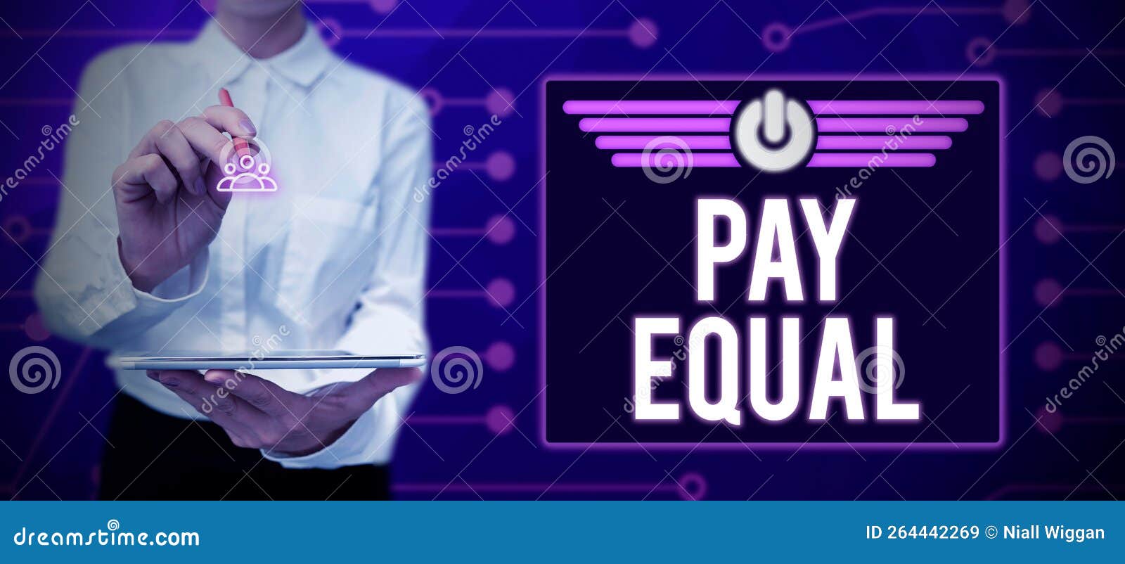 Conceptual Caption Pay Equal. Business Idea Principle of Non ...