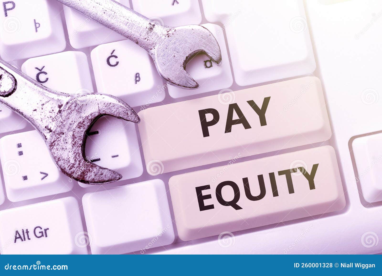 Sign Displaying Pay Equity Word For Eliminating Sex And Race