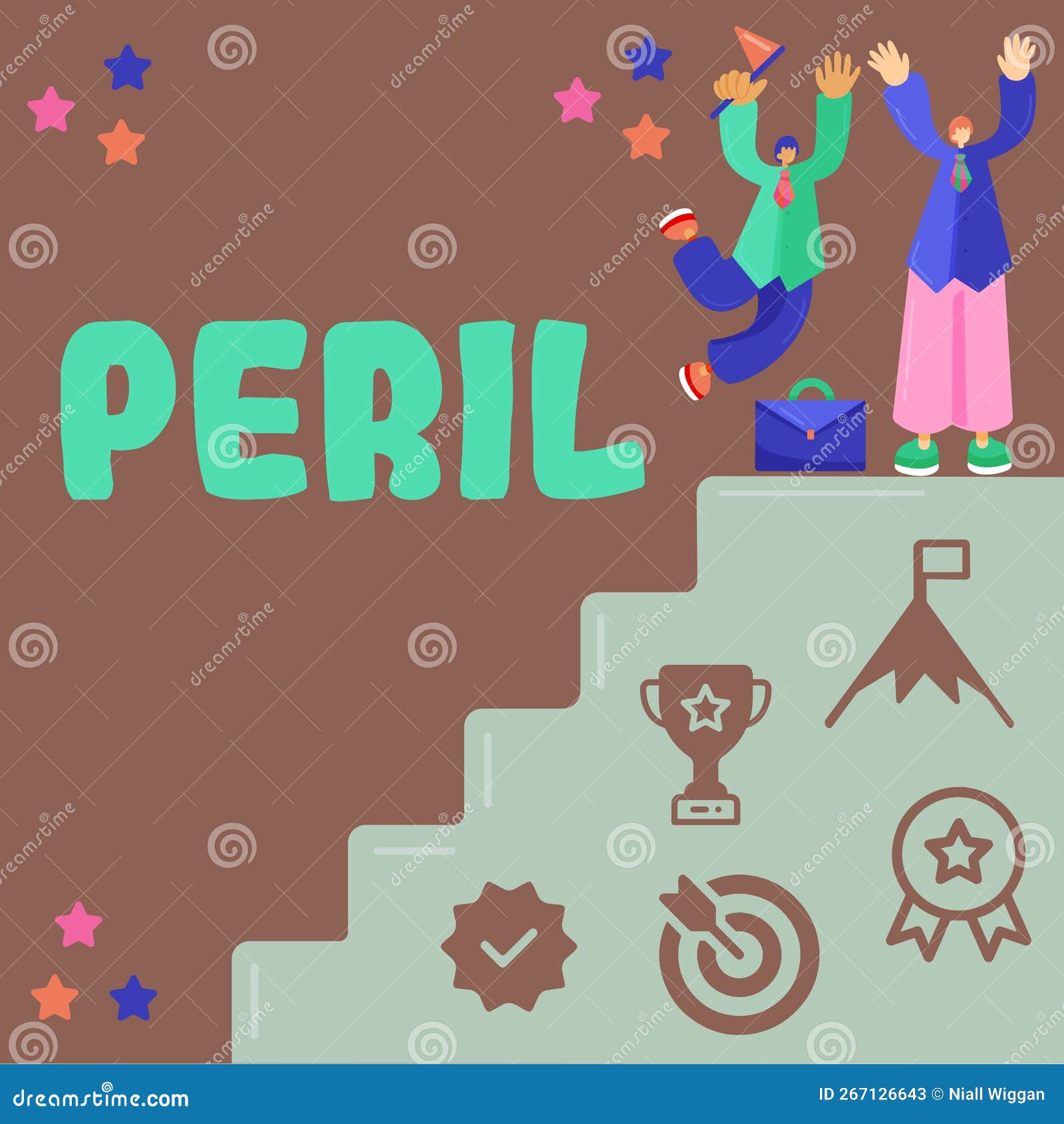 Conceptual Display Peril. Internet Concept Indicates Something ...