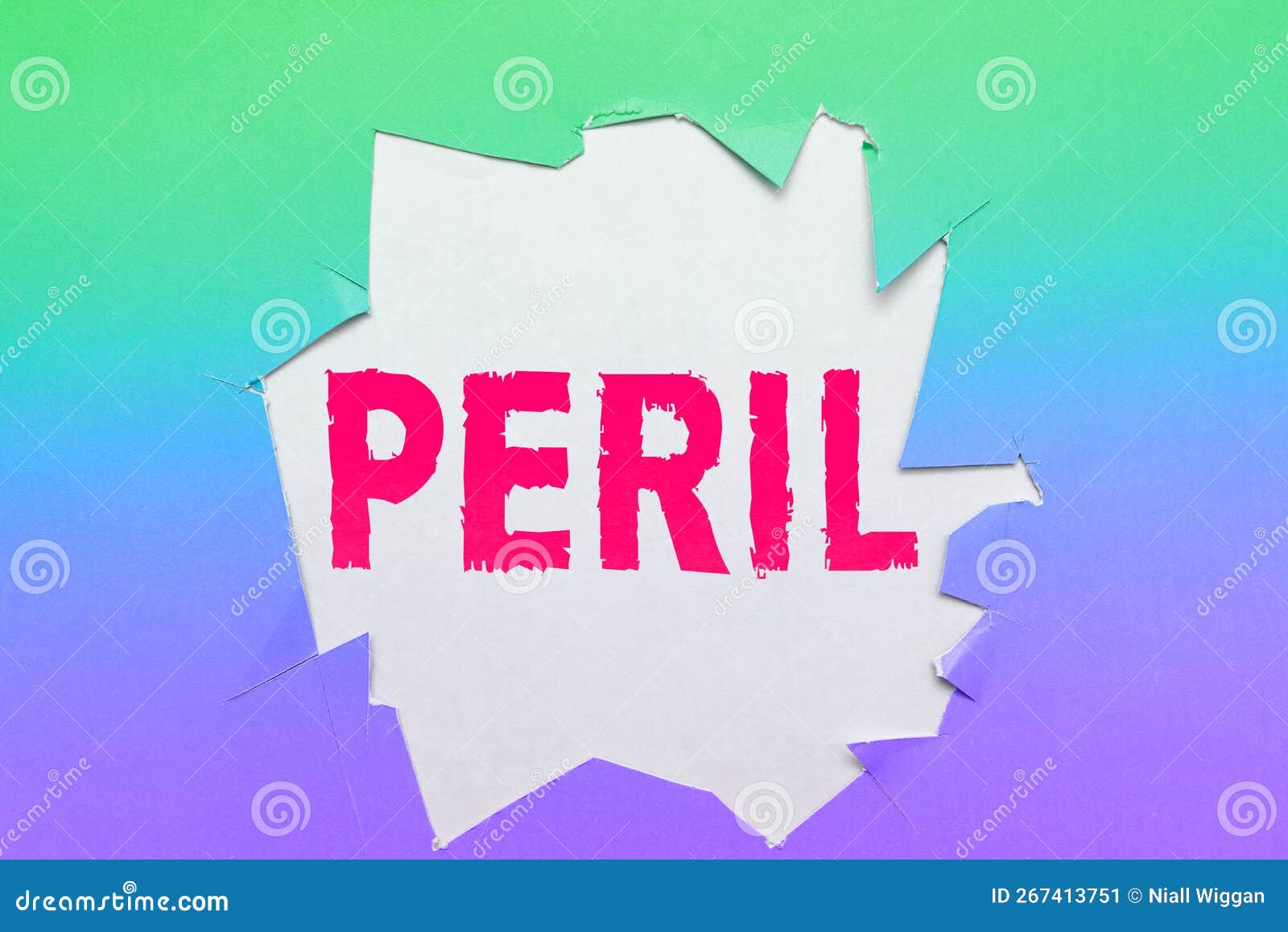 Conceptual Display Peril. Internet Concept Indicates Something ...