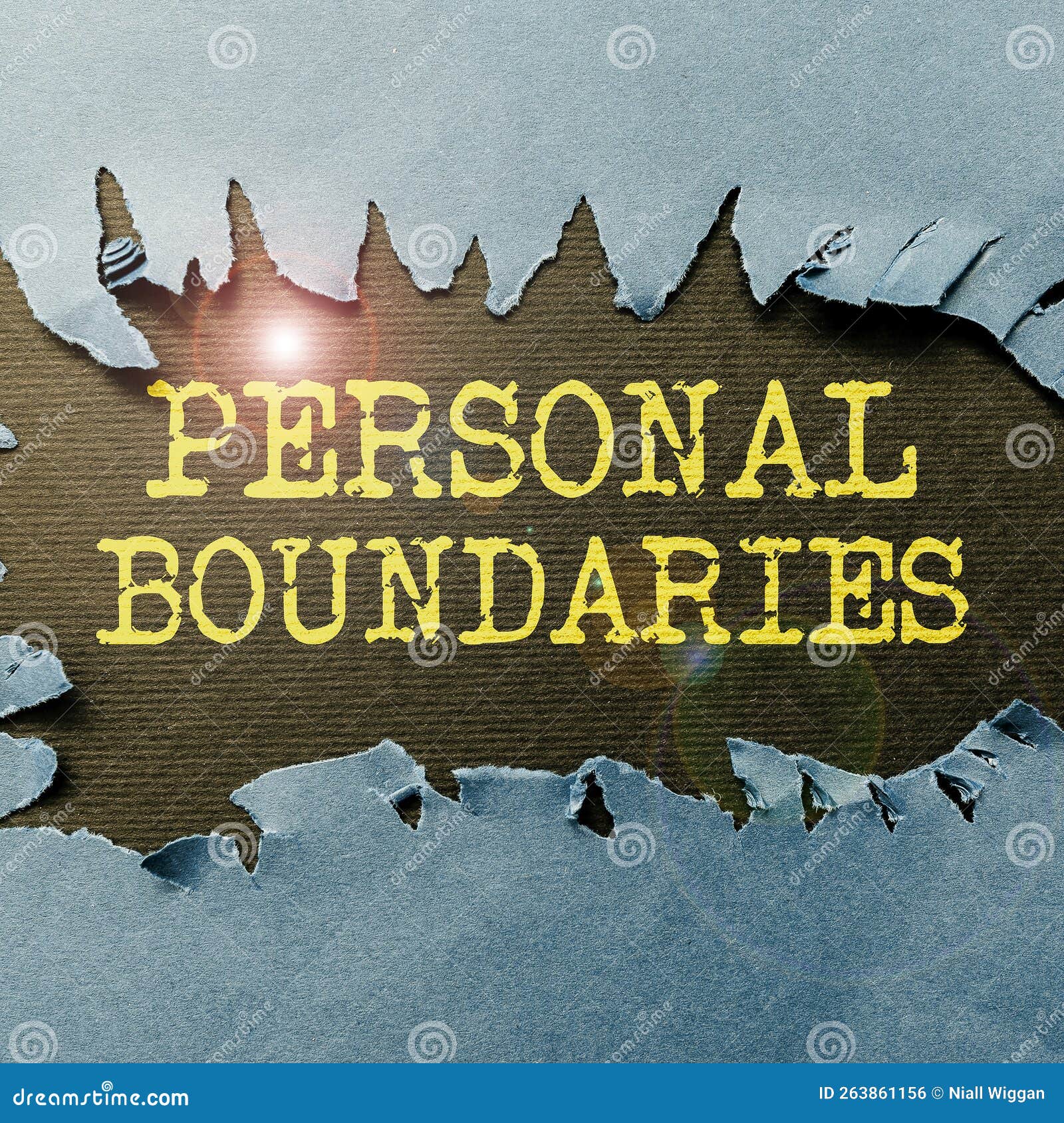Conceptual Display Personal Boundaries. Word for Something that ...