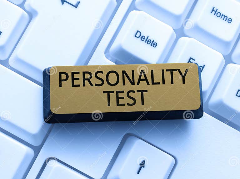 Conceptual Display Personality Test. Conceptual Photo a Method of ...