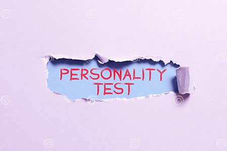 Conceptual Display Personality Test. Word Written on a Method of ...
