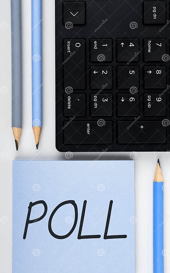 Writing Displaying Text Poll. Conceptual Photo Record of the Number of ...
