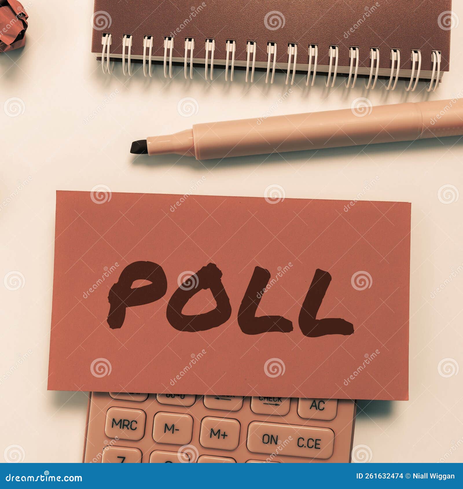 Conceptual Display Poll. Word for Record of the Number of Votes Cast in ...