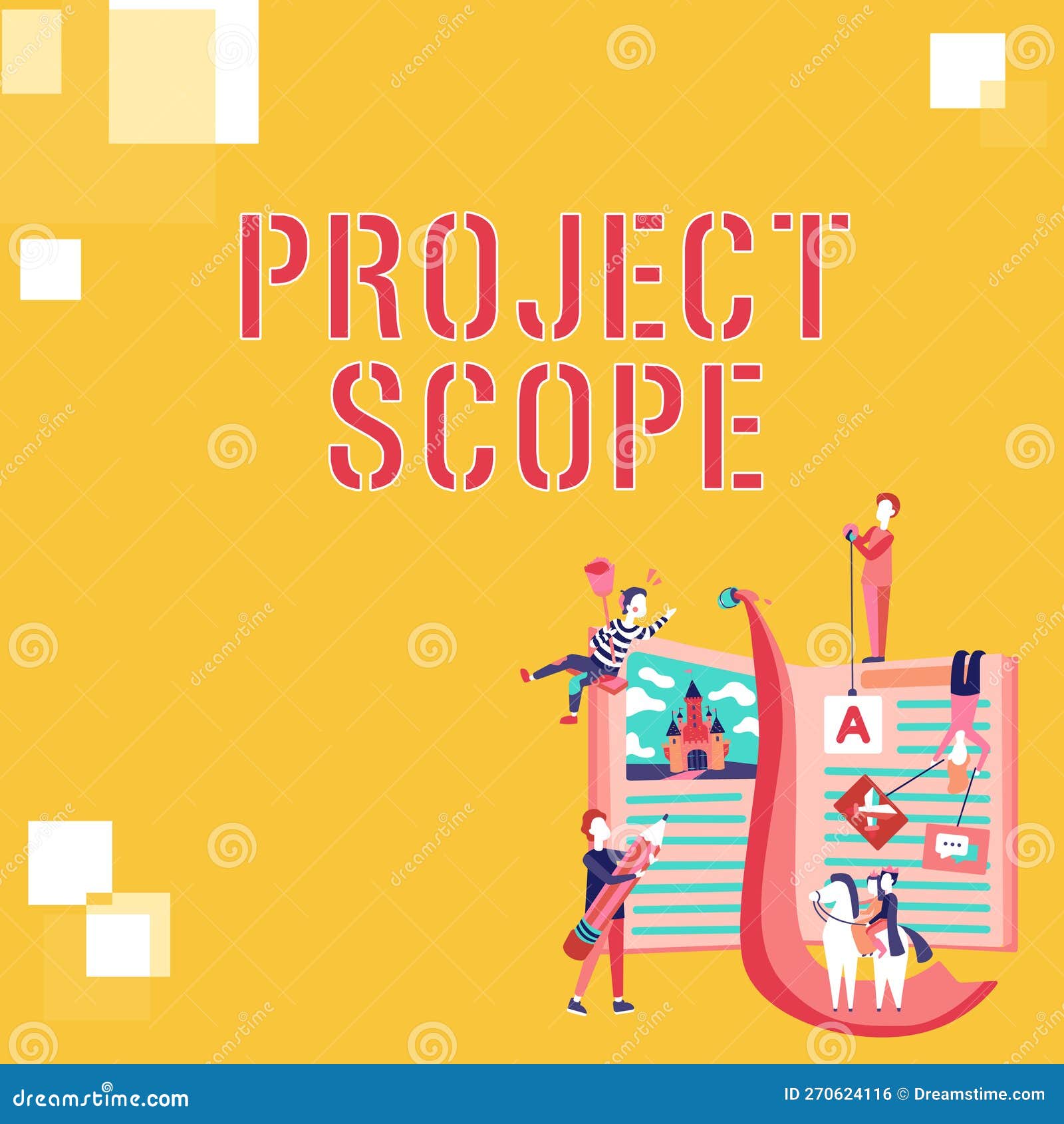 Text Caption Presenting Project Scope. Word for Evaluation of Work Efforts a Product Development ...
