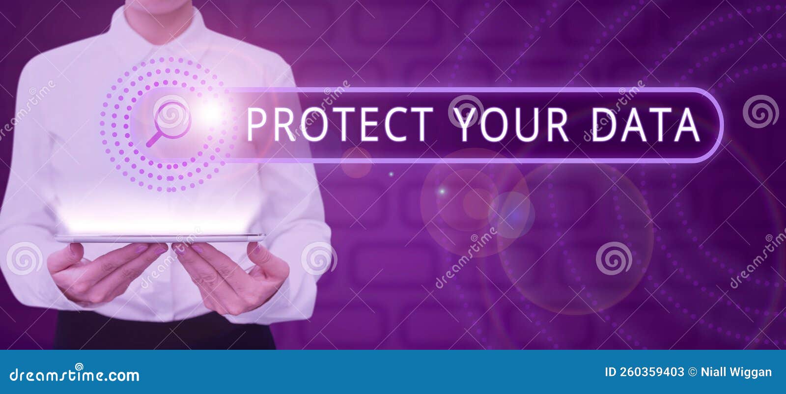 Conceptual Display Protect Your Data Conceptual Photo Cyber Security