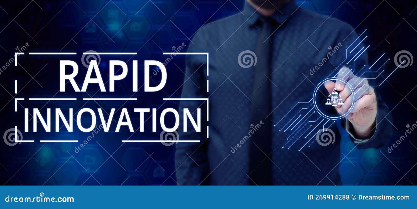 Conceptual Display Rapid Innovation. Internet Concept Characteristic of ...