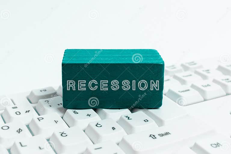 Conceptual Caption Recession. Business Overview the Process of Progressive Decrease in Growing ...