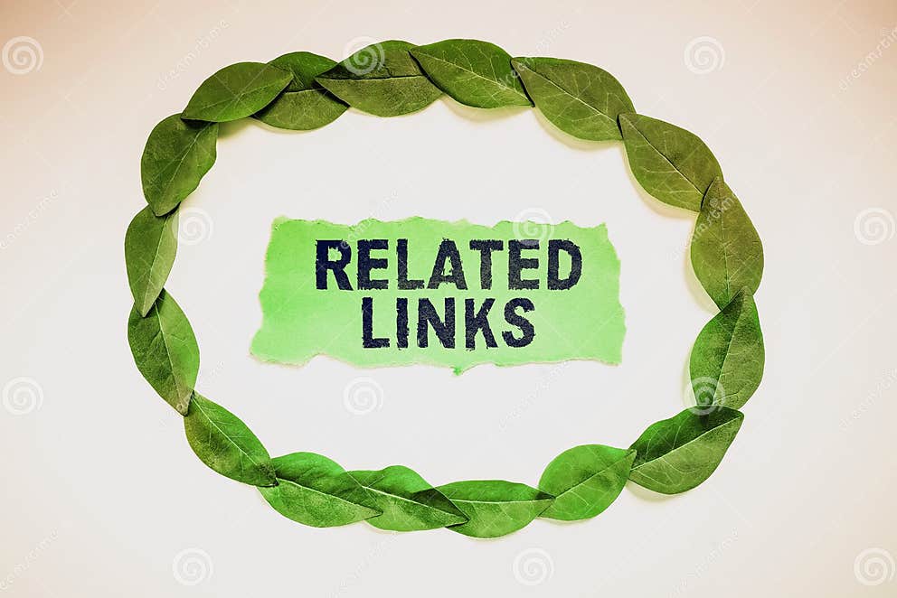 Conceptual Display Related Links. Word Written on Website Inside a ...