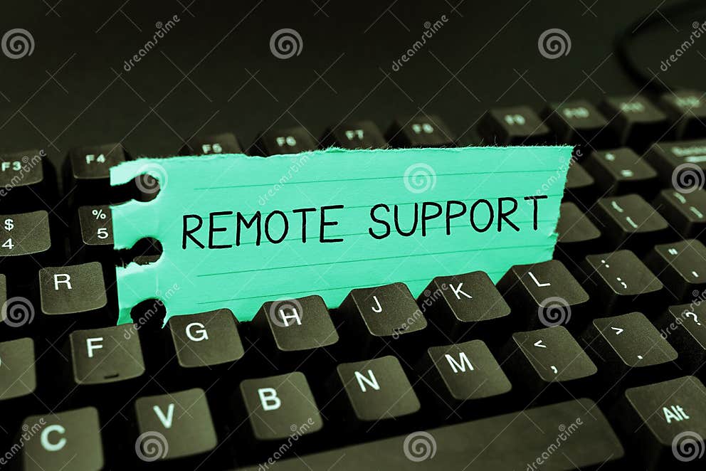 Conceptual Display Remote Support. Business Idea Help End-users To ...