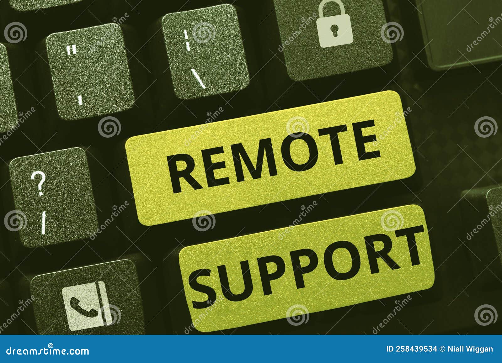 Conceptual Display Remote Support. Word for Help End-users To Solve ...