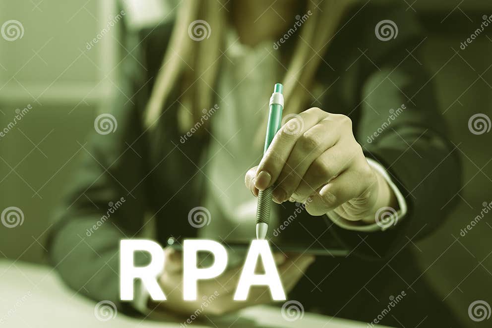 Conceptual Display Rpa. Word for Robotic Process Automation Form Business Process Automation ...