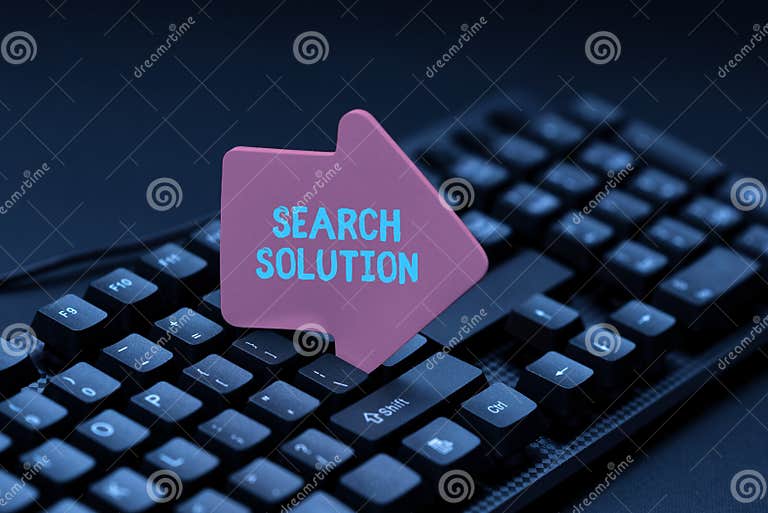 Conceptual Caption Search Solution. Internet Concept an Action or Process of Finding Solution To ...