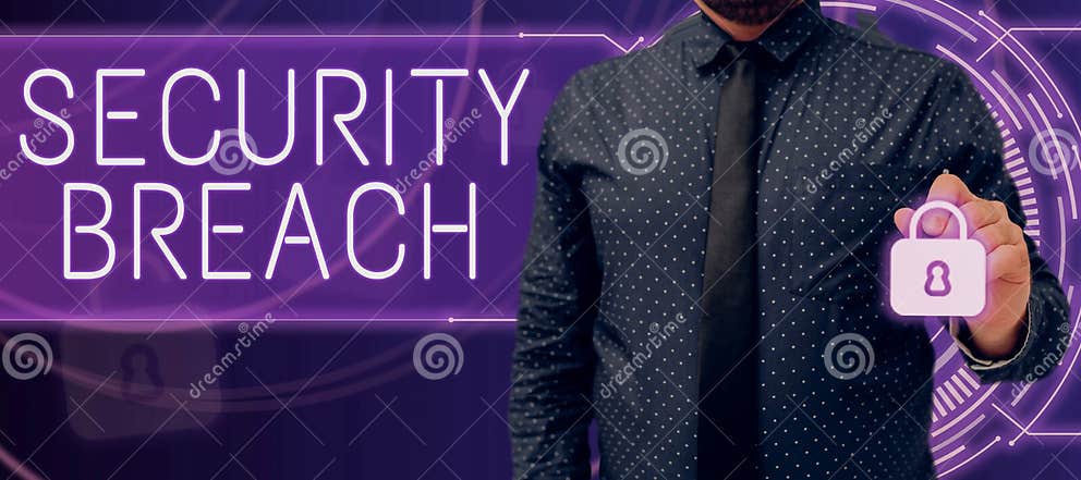 Conceptual Display Security Breach. Conceptual Photo Unauthorized ...