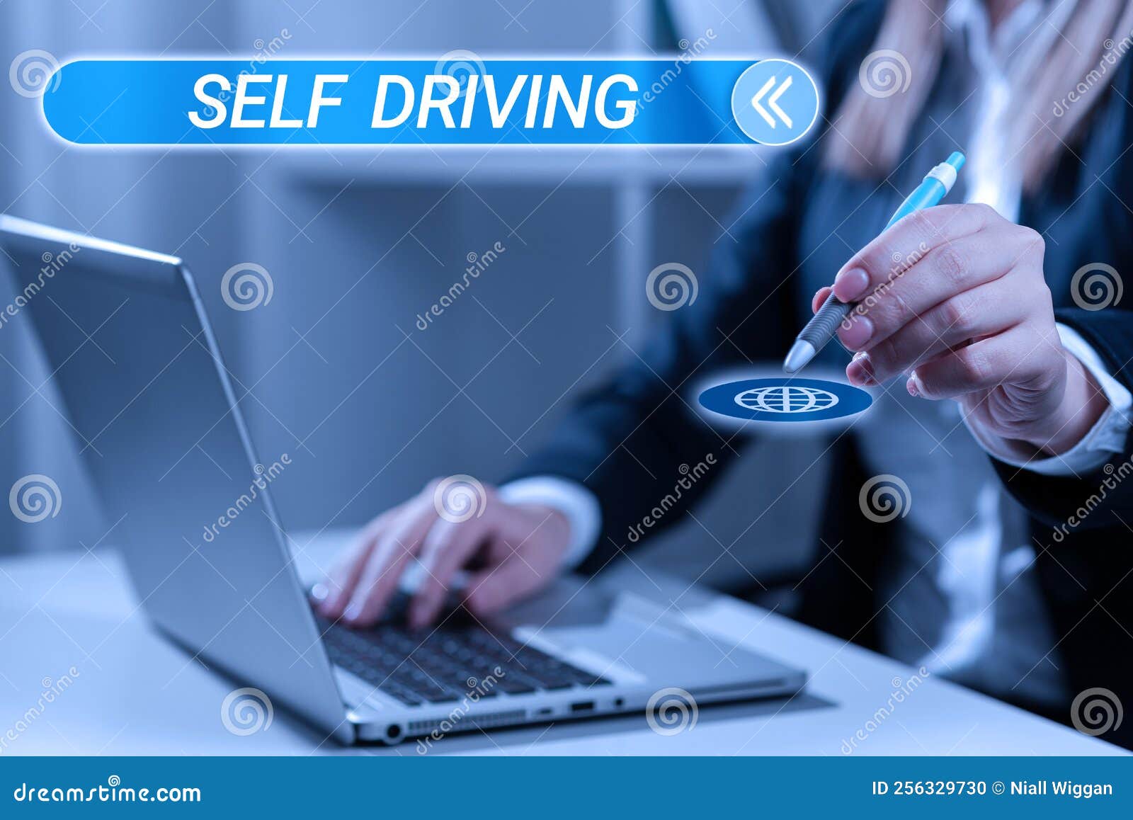 Conceptual Display Self Driving. Business Idea Autonomous Vehicle ...