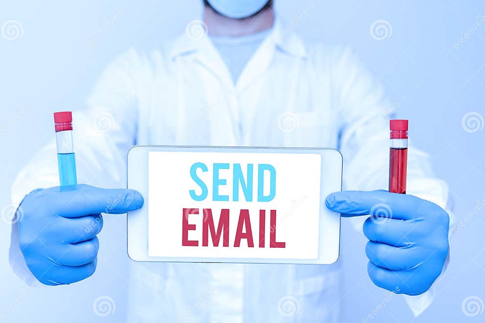 Conceptual Display Send Email. Internet Concept the System for Using Computers To Send Messages ...