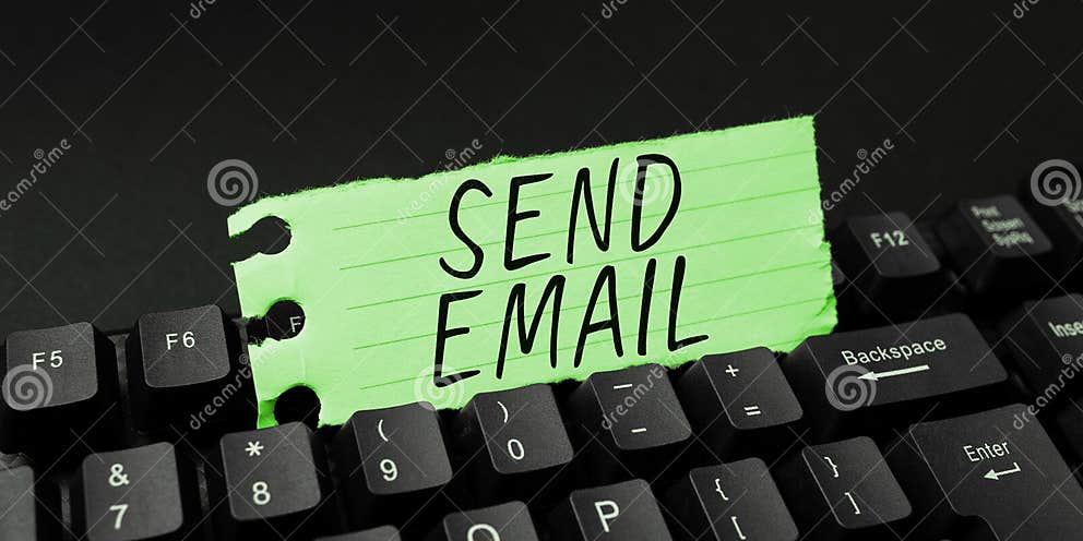 Text Showing Inspiration Send Email. Conceptual Photo the System for Using Computers To Send ...