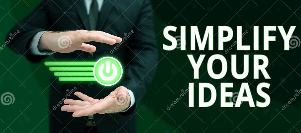 Conceptual Display Simplify Your Ideas. Business Overview Make Simple ...