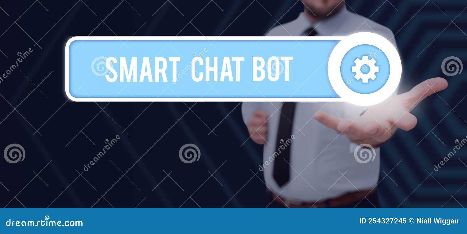 Conceptual Display Smart Chat Bot. Word Written on Artificial ...
