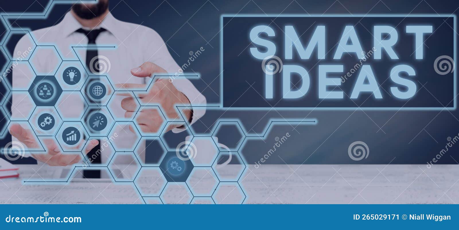 Conceptual Display Smart Ideas. Internet Concept a Thought or ...