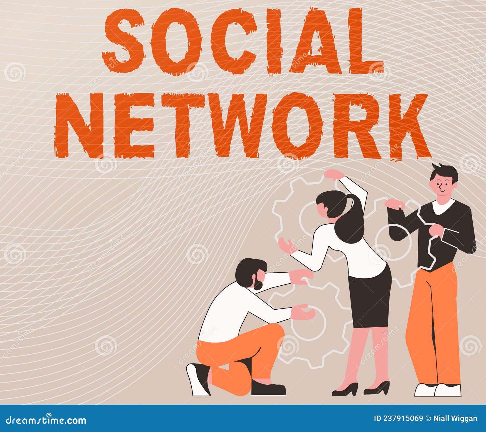 Conceptual Display Social Network. Business Showcase Interactions ...
