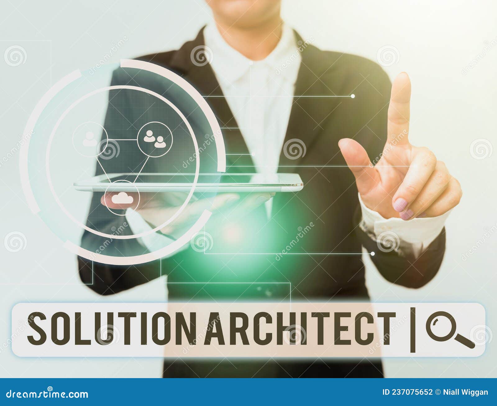 Text Caption Presenting Solution Architect. Business Approach Design ...