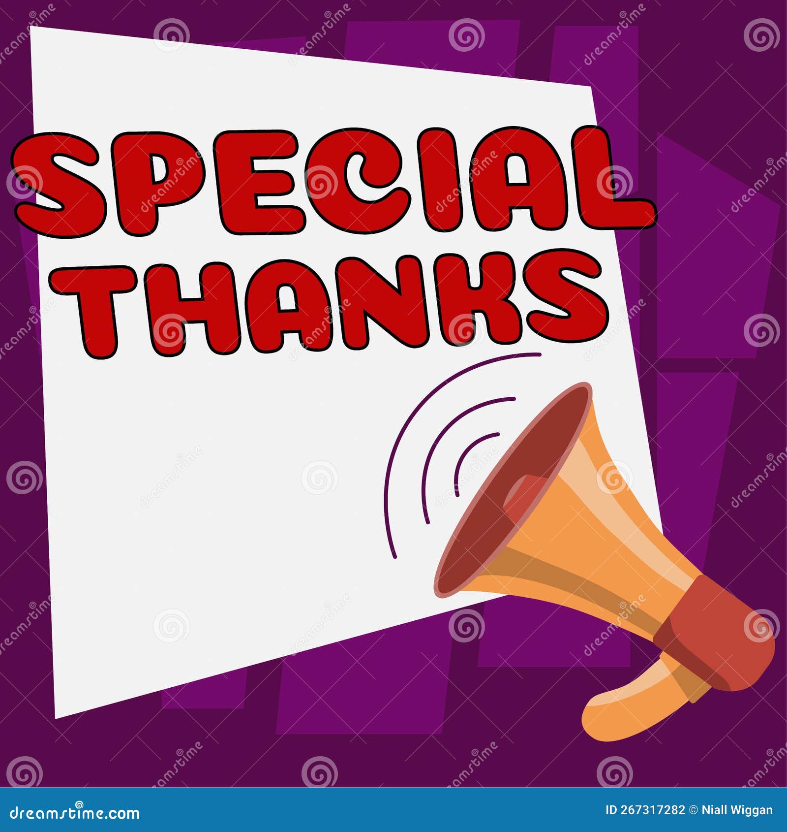 Conceptual Display Special Thanks. Business Idea Expression of ...