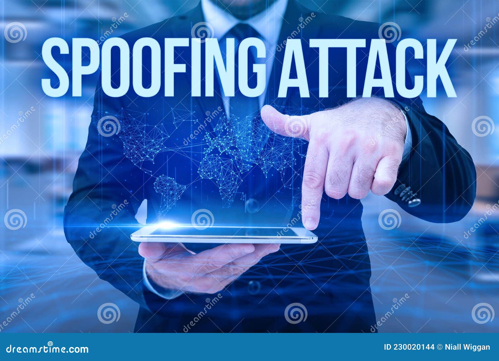 Conceptual Display Spoofing Attack. Business Idea Impersonation of a ...