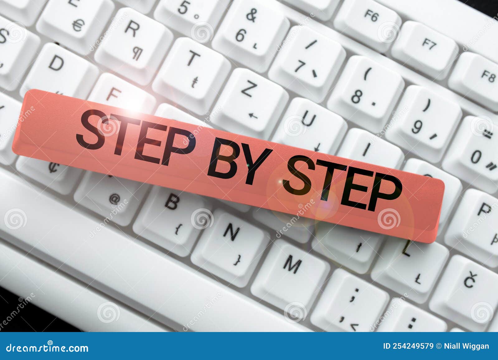 Conceptual Display Step by Step. Word for Slow Progress Road To Success ...