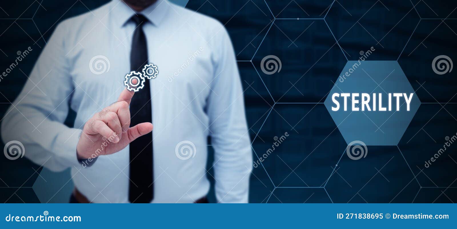 Conceptual Display Sterility. Concept Meaning a Condition of Being Free ...