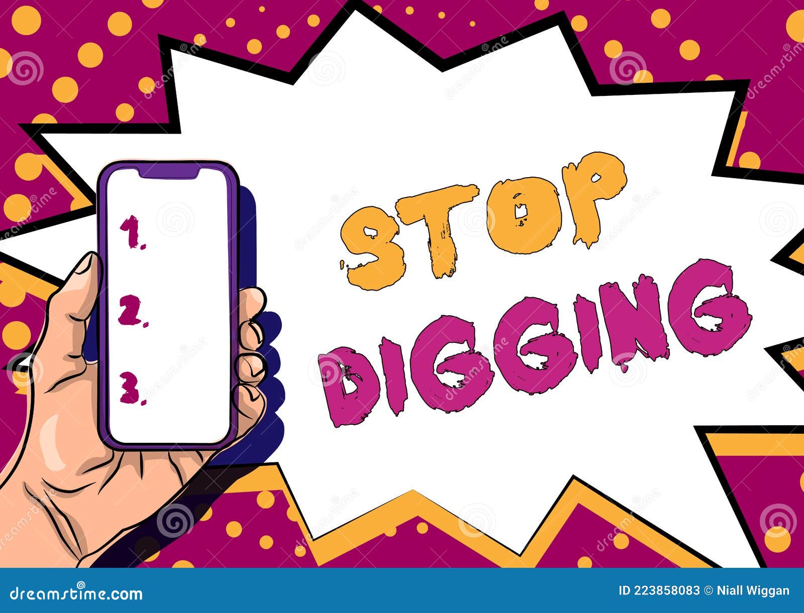 Conceptual Display Stop Digging. Concept Meaning Prevent Illegal ...