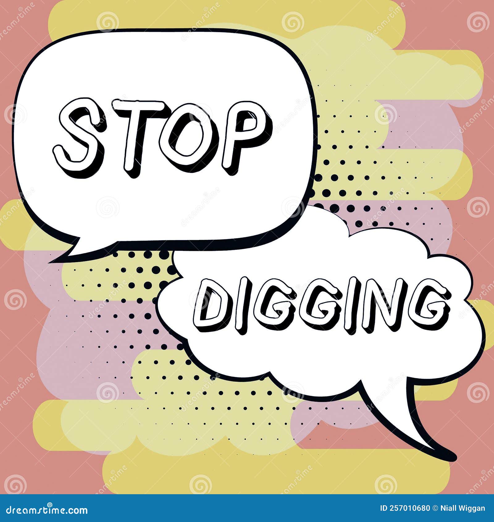 Conceptual Display Stop Digging. Concept Meaning Prevent Illegal ...