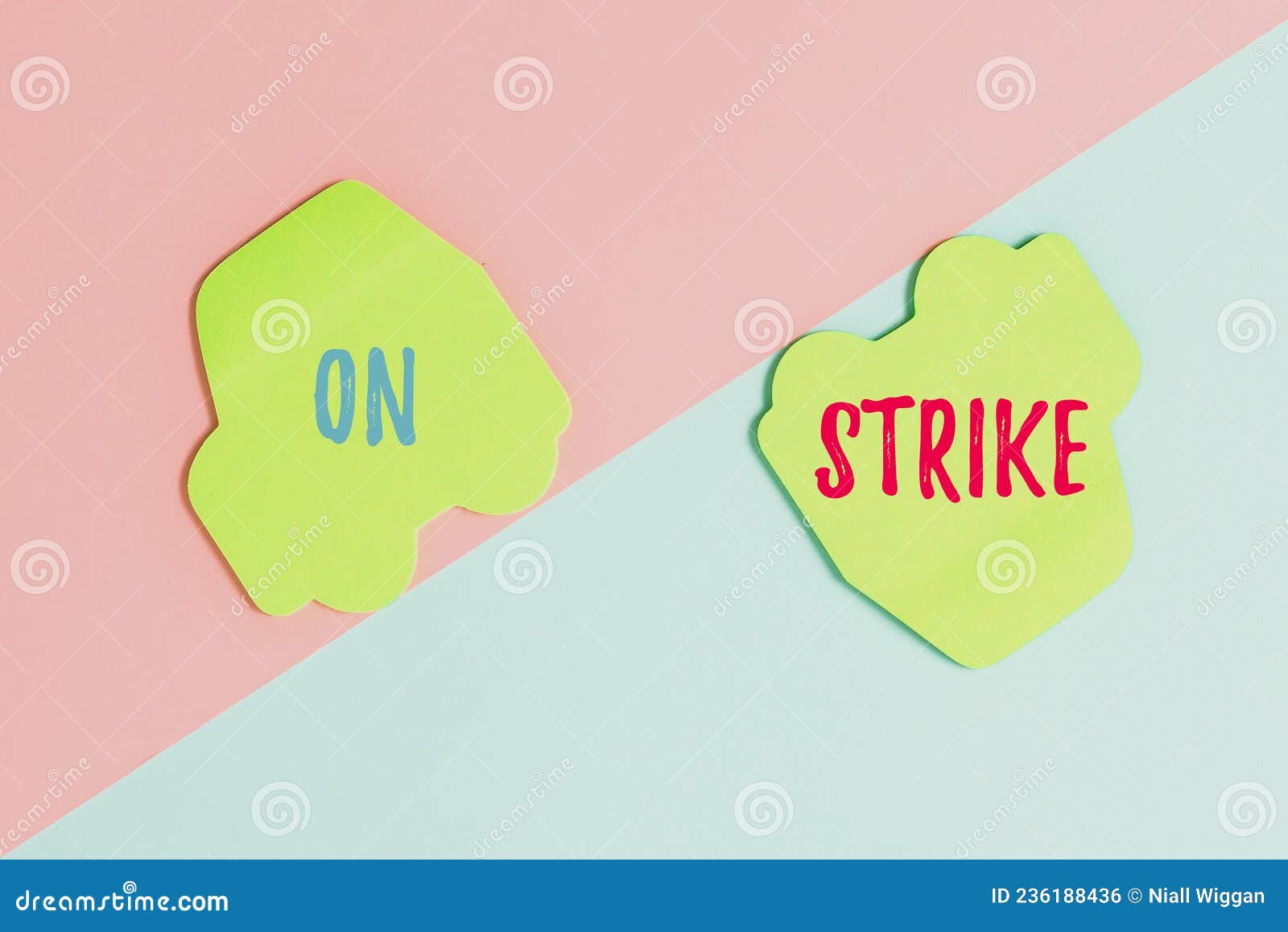 Conceptual Display on Strike. Business Showcase Refuse To Continue ...