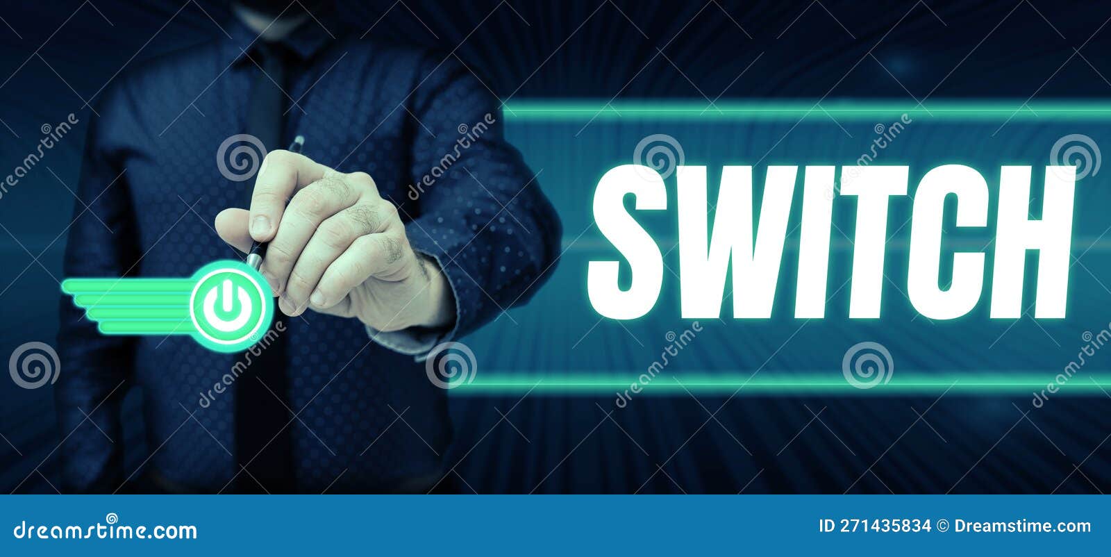 Conceptual Display Switch. Word Written on Device for Making and ...