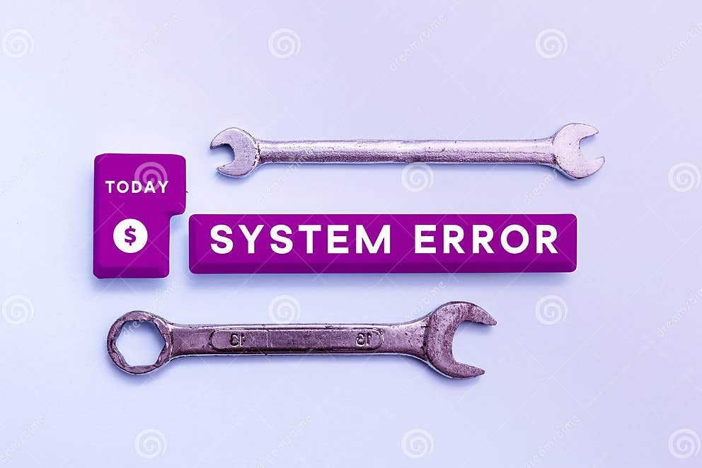 Writing Displaying Text System Error. Business Showcase Technological Failure Software Collapse ...