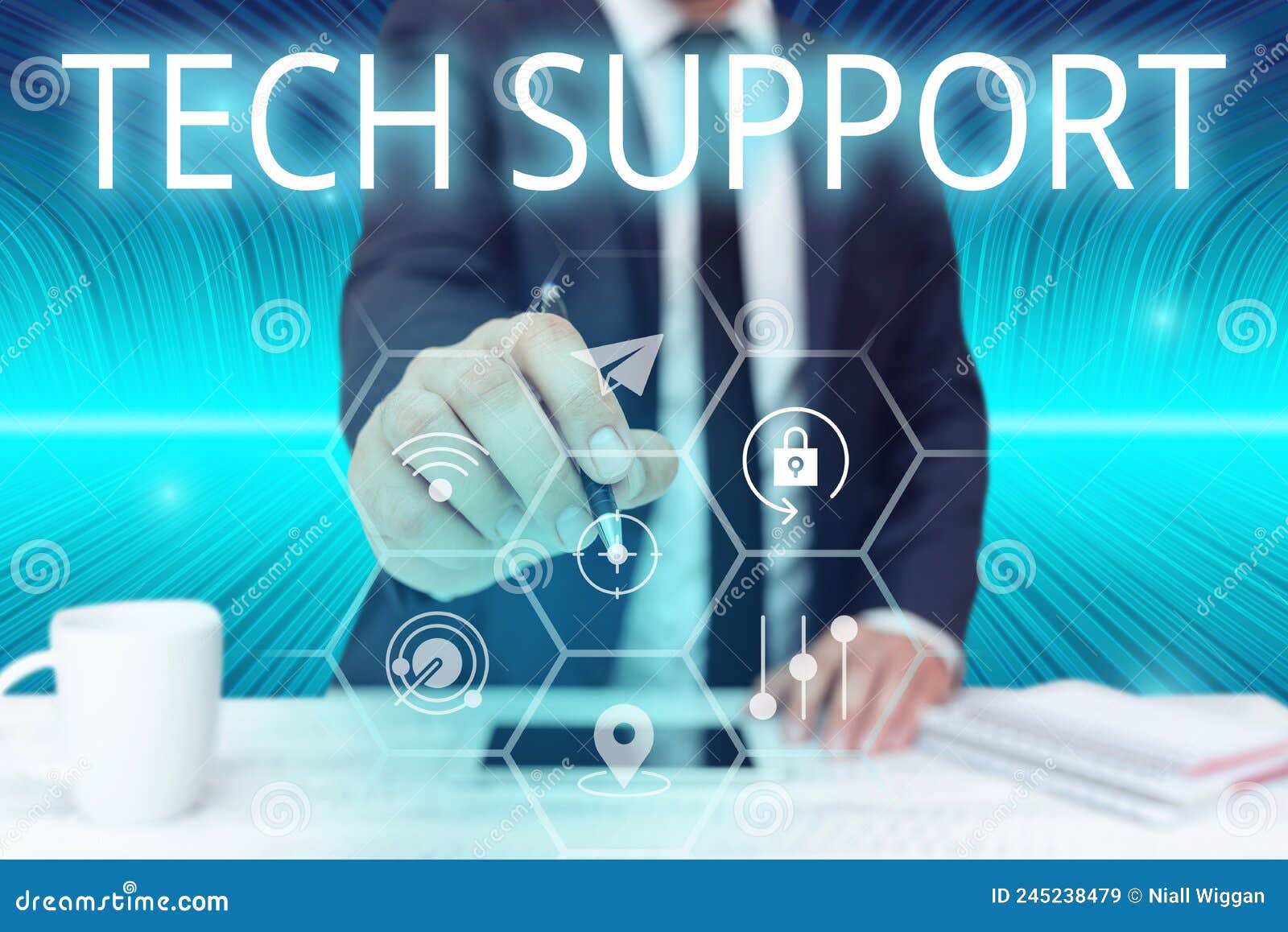 Text Caption Presenting Tech Support. Word Written on Assisting ...