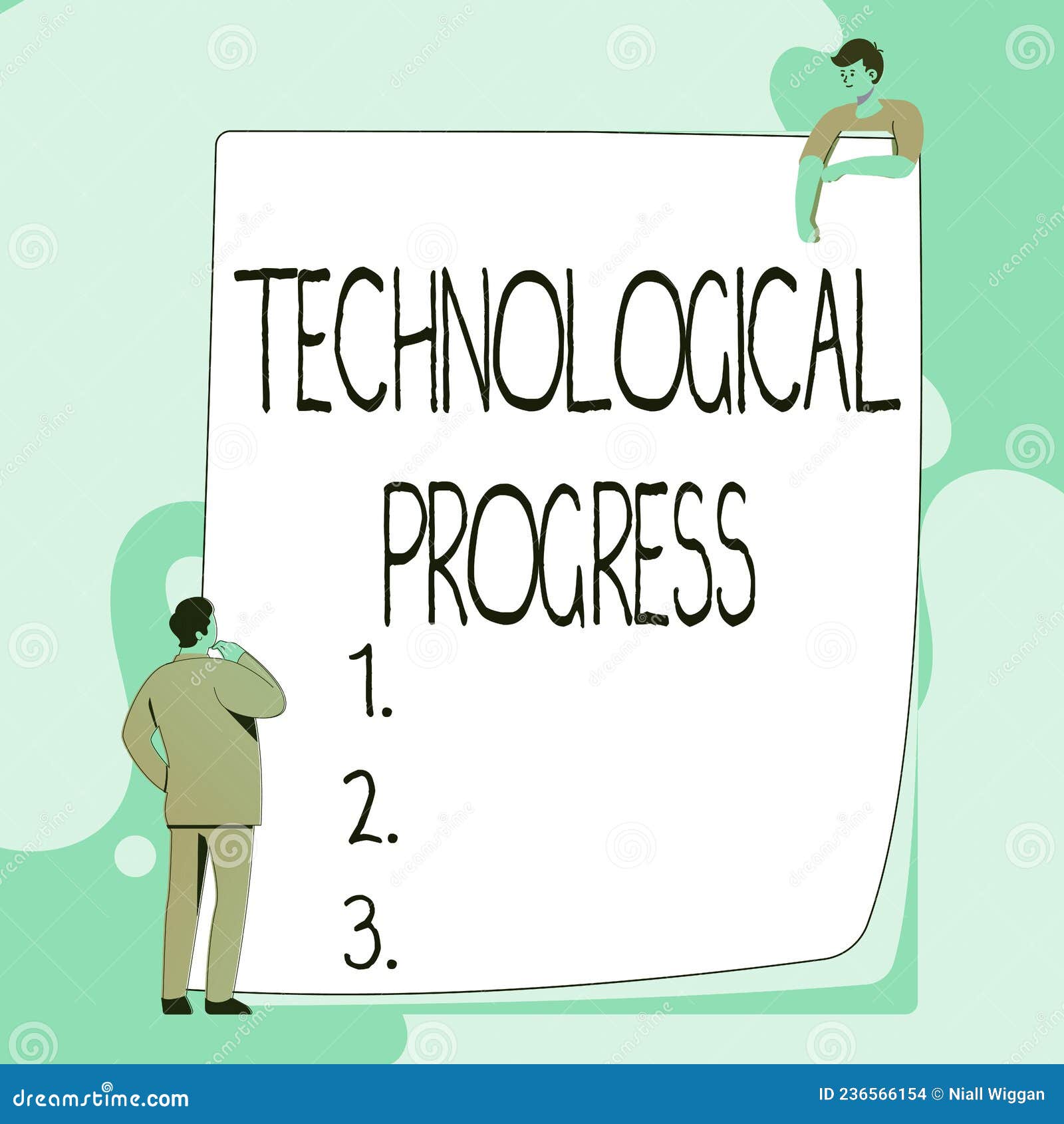 Conceptual Display Technological Progress. Business Idea Overall ...
