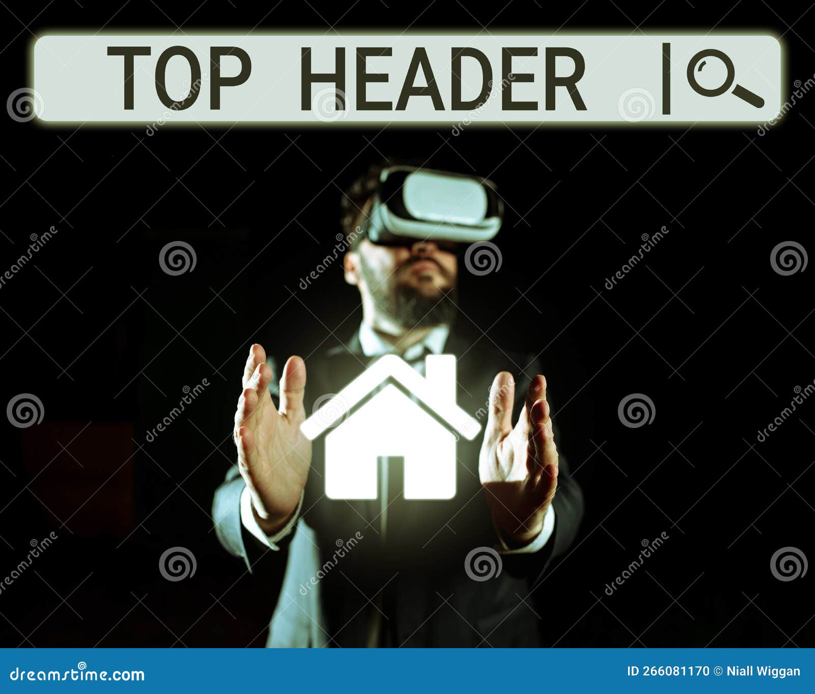 Conceptual Display Top Header. Business Showcase Text at the Top of a ...